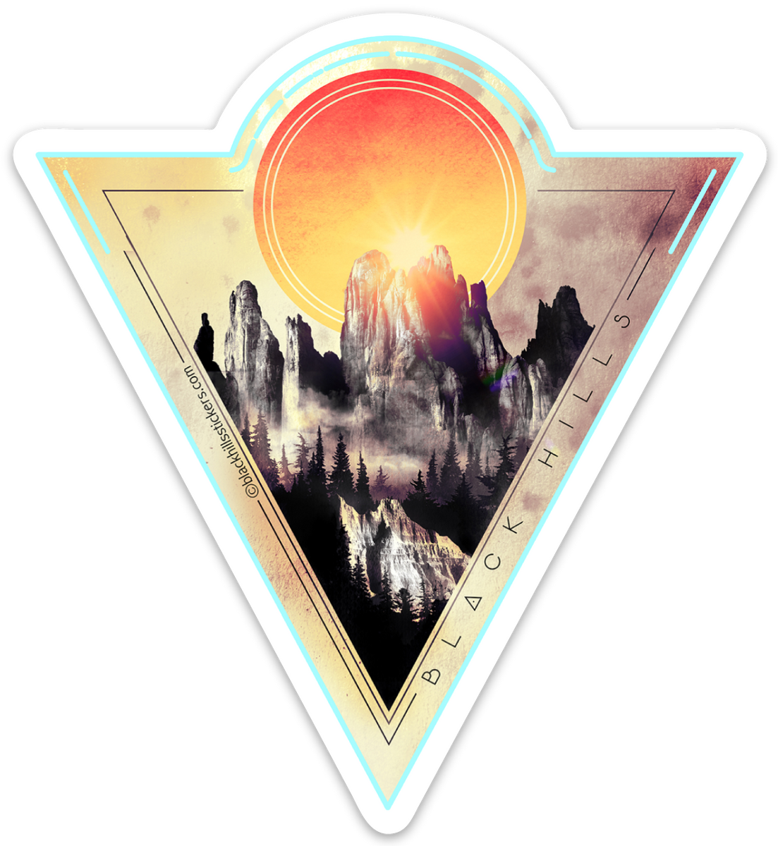 BH Tri Sticker – Black Hills Stickers & Apparel